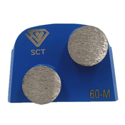 China Lavina Onfloor EDCO Slim Fit Trapezoid Double Round Buttons Diamond Grinding Segments For Concrete Terrazzo Floorings for sale