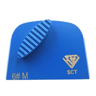China Lavina Onfloor EDCO Slim Fit Trapezoid Single Oval-Shaped Diamond Concrete Terrazzo Floor Grinding Segments for sale