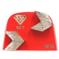 China Lavina Onfloor EDCO Slim Fit Trapezoid Double Arrow Segments Concrete Terrazzo Floor Diamond Grinding Polishing Pads for sale