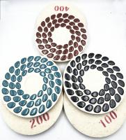 China 7'' 9'' 11'' Lavina Felt Backed Concrete Terrazzo Marble Dry Polishing Pads For Walk Behind Floor Grinders for sale