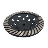 China 125mm 5'' Turbo Shaped Metal Bond Diamond Grinding Cup Wheels For Concrete Terrazzo Granite Marble Engineered Stone for sale