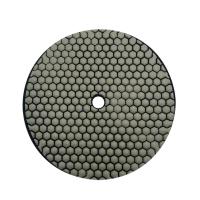 China 5'' 125mm Honeycomb Velcro Backed Concrete Terrazzo Marble Granite Engineered Stone Resin Bond Diamond Dry Polishing Pads For Handheld Electric Angle Grinders or Air Grinders for sale