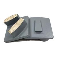 China Scanmaskin Snap On Double Coffin Diamond Segments Metal Bond Concrete Terrazzo Floor Grinding Shoes for sale