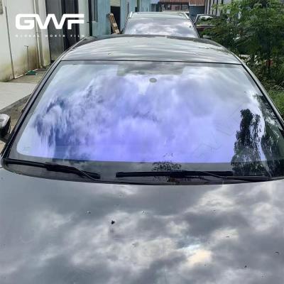 China Photochromic Chameleon Window Tint Film Roll Heat Rejection Blue Purple for sale
