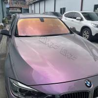 China GWF Sunset Red Chameleon Window Tint Film 80% Nano Ceramic Solar Colored Light Blue Purple for sale