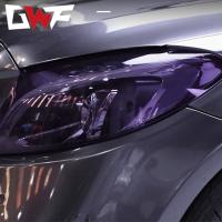 China TPU White to Purple Headlight Film Anti-Scratch Heat Repair High Clear Protection Film for Car Lamps 30cm*15m for sale