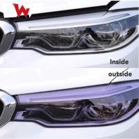China TPU White to Purple Headlight Film Anti-Scratch Heat Repair High Clear Protection Film for Car Lamps 30cm*15m for sale