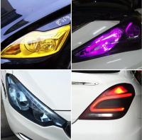 China White to Black Purple Photochromic TPU Headlight Tint Film Wrap 7.5mil Sand Proof for sale