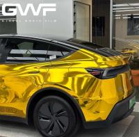 China TPU Film Chrome Mirror Gold Car Wrap Roll PPF Wrap OEM Body Stickers Scratch Resistant Self Healing for sale