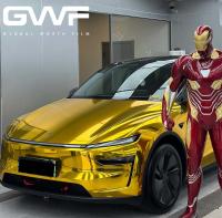 China TPU Film Chrome Mirror Gold Car Wrap Roll PPF Wrap OEM Body Stickers Scratch Resistant Self Healing for sale