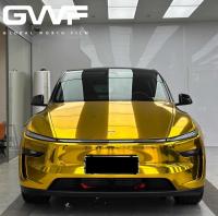 China TPU Film Chrome Mirror Gold Car Wrap Roll PPF Wrap OEM Body Stickers Scratch Resistant Self Healing for sale
