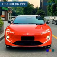 China TPU Crystal Orange Red 10 Year Warranty Self Healing Colored Paint protection Film Car Wrap Vinyl Full Body Cover for sale
