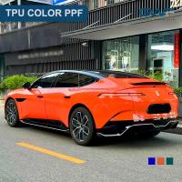 China TPU Crystal Orange Red 10 Year Warranty Self Healing Colored Paint protection Film Car Wrap Vinyl Full Body Cover for sale
