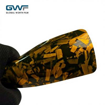 China Forged Car Protection TPU Color PPF Carbon Fiber Film Orange Red Black Blue Silver Yellow Self Adhesive Foil for sale