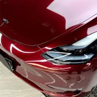 China Self Adhesive  PET Cherry Red Car Wraps Air Bubble Free Auto Film Color Changing Vinyl Car Wrap for sale