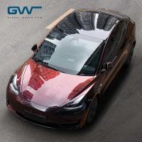 China Self Adhesive  PET Cherry Red Car Wraps Air Bubble Free Auto Film Color Changing Vinyl Car Wrap for sale
