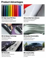 China Self Adhesive  PET Cherry Red Car Wraps Air Bubble Free Auto Film Color Changing Vinyl Car Wrap for sale