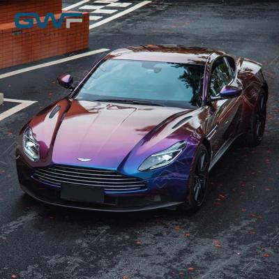 China Phantom Spectrum Blue Full Body Car Wrap Vinyl Satin Pearlescent Stickers Films for sale