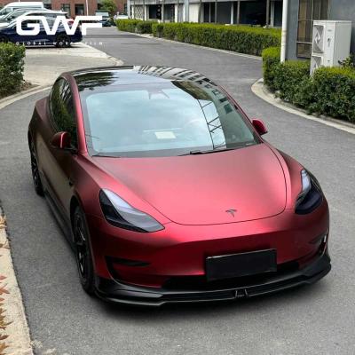 China Special Color Romance Red Magic Prasinous Red PET Car Wrap Self Healing Colorful Car Body Stickers for sale