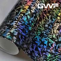 China Glossy Purple Forged Carbon Fiber Chameleon Vinyl Car Wrap Film Holographic Motorcycle Stickers Decals for sale