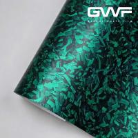 China Glossy Purple Forged Carbon Fiber Chameleon Vinyl Car Wrap Film Holographic Motorcycle Stickers Decals for sale