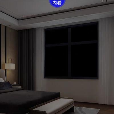 China Wholesale Pure Black Out 1.52*30 M/Roll No Light Blackout Privacy Window Glass Tinted Film for sale