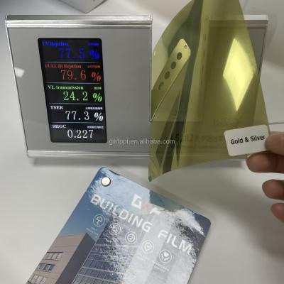 China Custom 2mil Glass Silver Reflective Window Film Mirror One Way Anti Glare for sale
