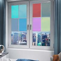 China Blue Glass Decorative Window Film Solar Tint Static Cling For Building Privacy Protection for sale