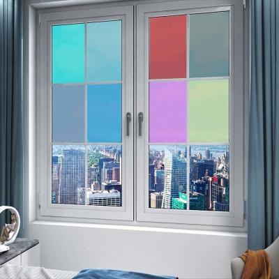 China Blue Glass Decorative Window Film Solar Tint Static Cling For Building Privacy Protection for sale