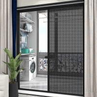 China One Way Perforated Black Vinyl Privacy Window Film Electrostatic Adhesive Glass Wrap Roll for sale