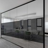 China One Way Perforated Black Vinyl Privacy Window Film Electrostatic Adhesive Glass Wrap Roll for sale