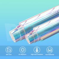 China Colorful Self-Adhesive Rainbow Blue Building Window Glass Decorative Tinted Film Chameleon Building Tint Film for sale