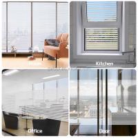China Residential Stripe Privacy Decorative Window Film Static Cling Sticker PVC for sale