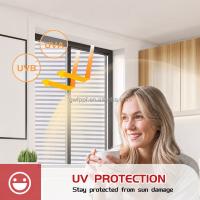 China Residential Stripe Privacy Decorative Window Film Static Cling Sticker PVC for sale