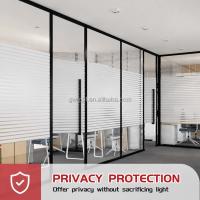 China Residential Stripe Privacy Decorative Window Film Static Cling Sticker PVC for sale