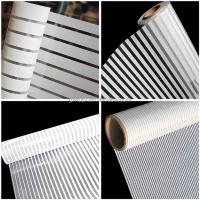 China Residential Stripe Privacy Decorative Window Film Static Cling Sticker PVC for sale