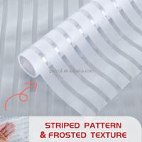 China Residential Stripe Privacy Decorative Window Film Static Cling Sticker PVC for sale