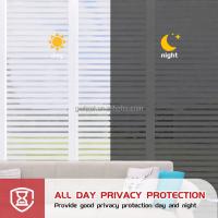 China Waterproof Decorative Window Film Privacy Door Covering Anti UV Striped Pattern for sale