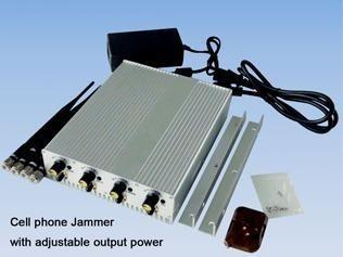 China Portable Mobile Phone Blocker Adjustable Output Power For Wifi Bluetooth 3g 4g for sale