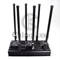China CDMA GSM 3G 4G Manpack Jammer Black Cell Phone Signal Scrambler AC110-240V for sale