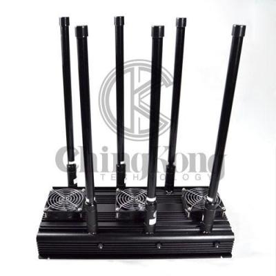 China CDMA GSM 3G 4G Manpack Jammer Black Cell Phone Signal Scrambler AC110-240V for sale