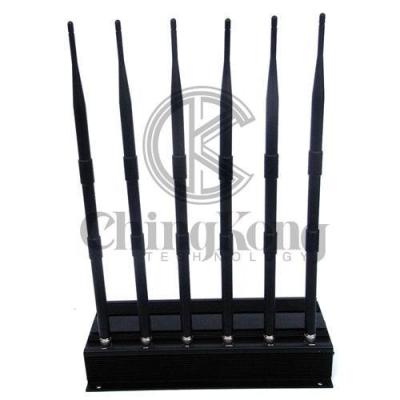 China 6 Antennas Cell Phone Disruptor Jammer Portable Cellphone Signal Jammer for sale