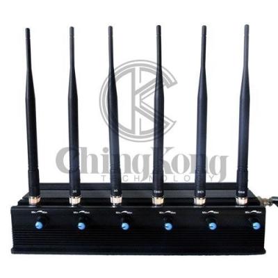 China LOJACK Portable Cell Phone Jammer 6 Antennas Multi Bands Adjustable Power for sale
