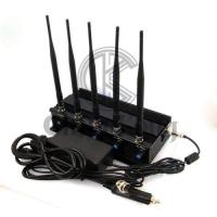 China WIFI GPS Office Cell Phone Signal Jammer 2-40m Jam Radius Continous Running for sale