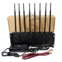 China Mobile Office Cell Phone Signal Jammer , 3G 4G Cell Phone Signal Blocker Device 8 Antennas for sale