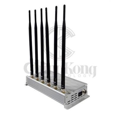 China 6 Channel Design Anti Cell Phone Signal Blocker High Output Power Continuous Working for sale