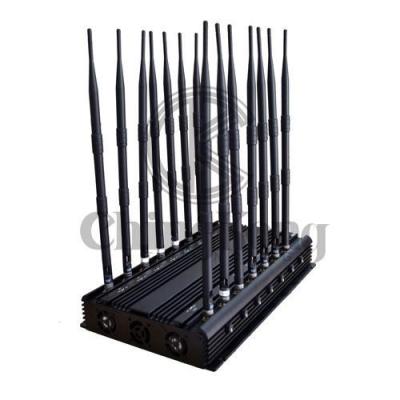 China Cell Phone Signal Disruptor With 16 Chancel Mobile Phone Jammer For GSM 3G 4G WIFI GPS for sale