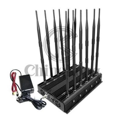 China Multifunction 12 Antennas Mobile Phone Jamming Device For 3g 4g Wifi Gps Lojack for sale