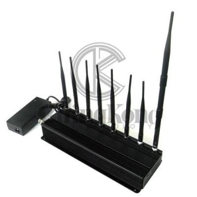 China 8 Antennas Remote Control Signal Jammer With 2.4G 5.8G Or GPS Lojack for sale