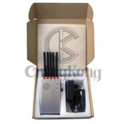 China 5 Antennas Handheld Signal Jammer Waterproof Continous Working 1.5 Hours for sale